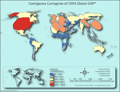 GIScience Blog: Contiguous Cartogram