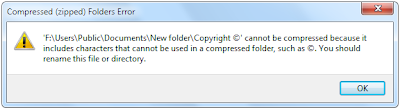 Compressed (Zipped) Folders Error - cannot be compressed because it ...