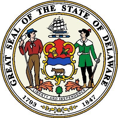 FLAGS AND COAT OF ARMS: USA,DELAWARE STATE