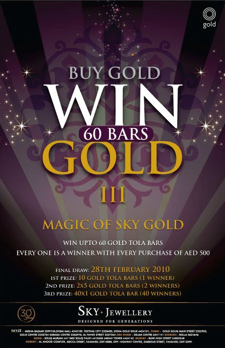crea advertising: press ad - buy gold win gold - sky jewellery