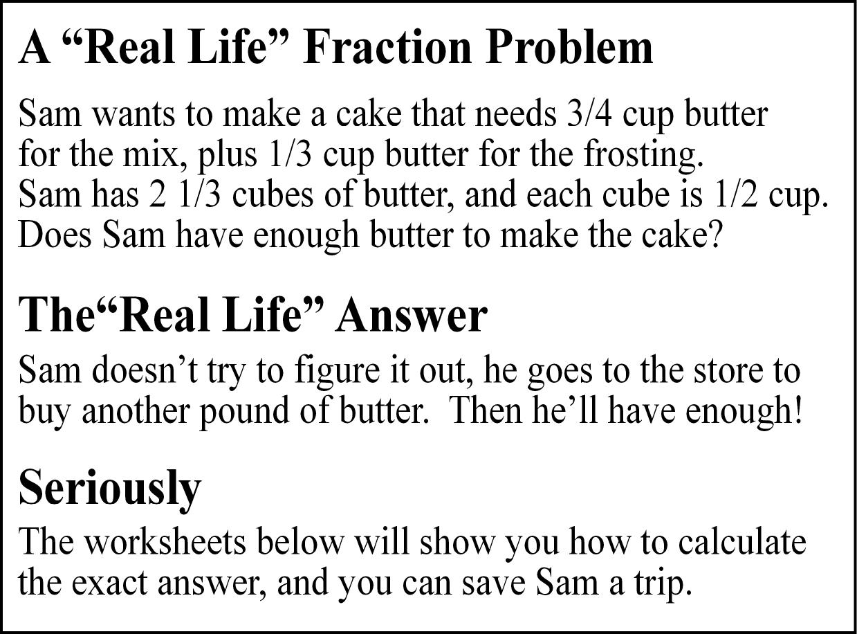 FRACTIONS are a piece of cake