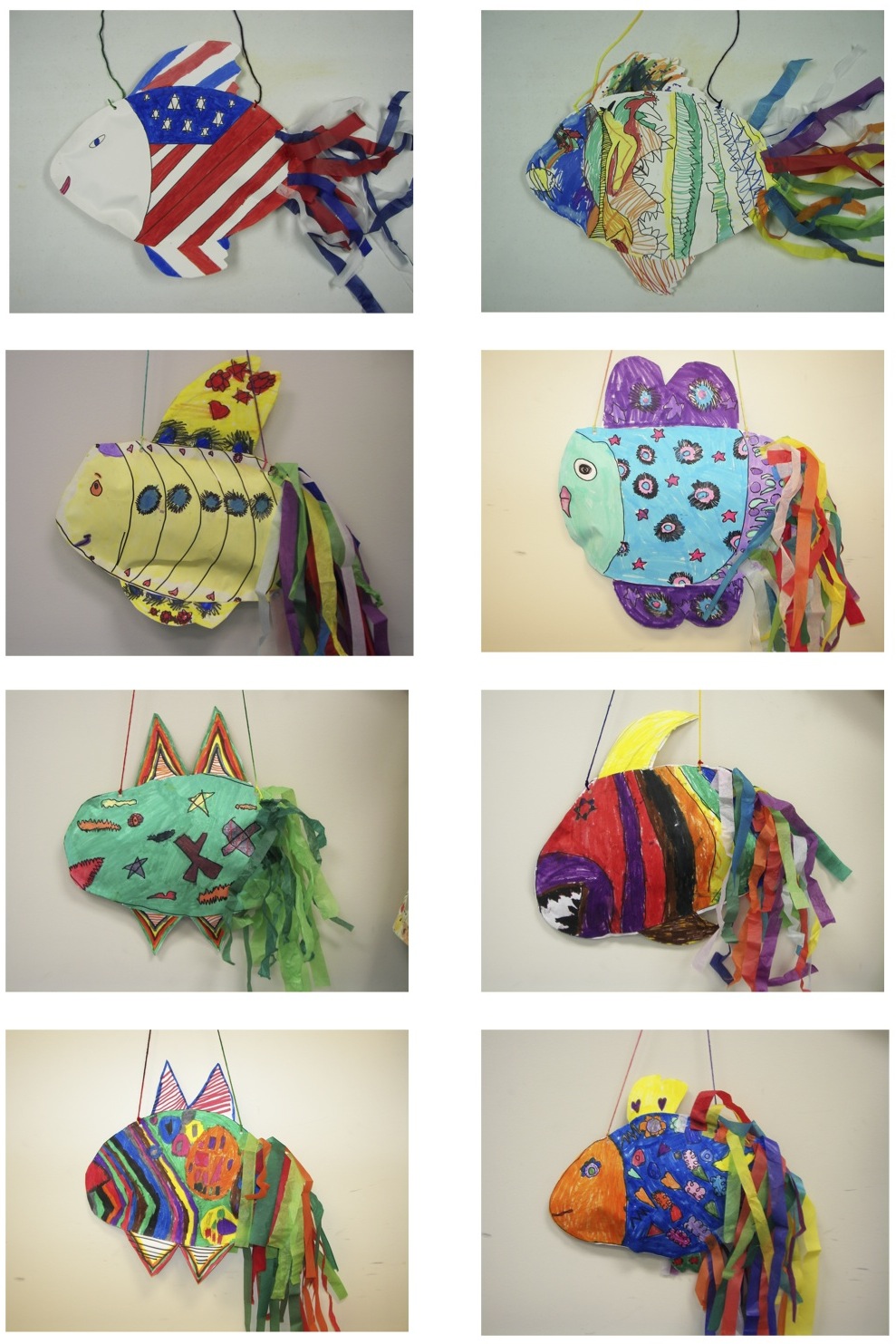 The Rolling Artroom: 3-D Hanging Fish (1st-3rd grade)