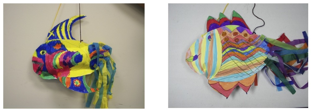 The Rolling Artroom: 3-D Hanging Fish (1st-3rd grade)