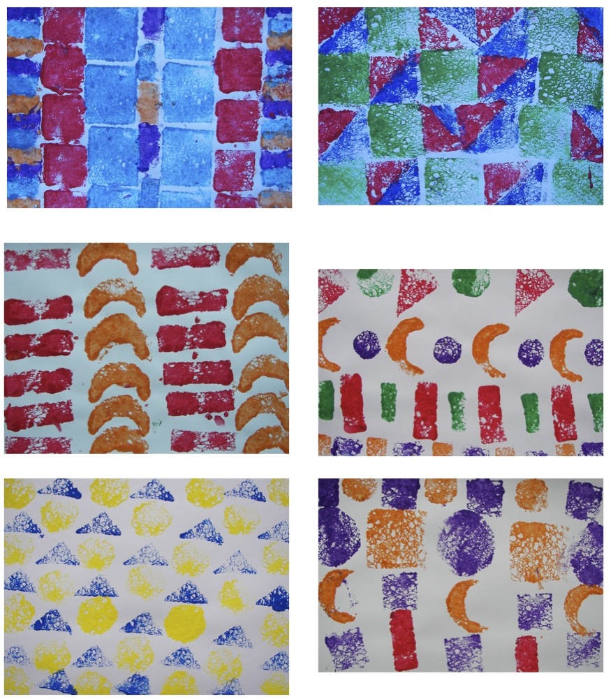 The Rolling Artroom: 1st-3rd Grade Sponge Print Designs