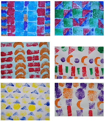 The Rolling Artroom: 1st-3rd Grade Sponge Print Designs