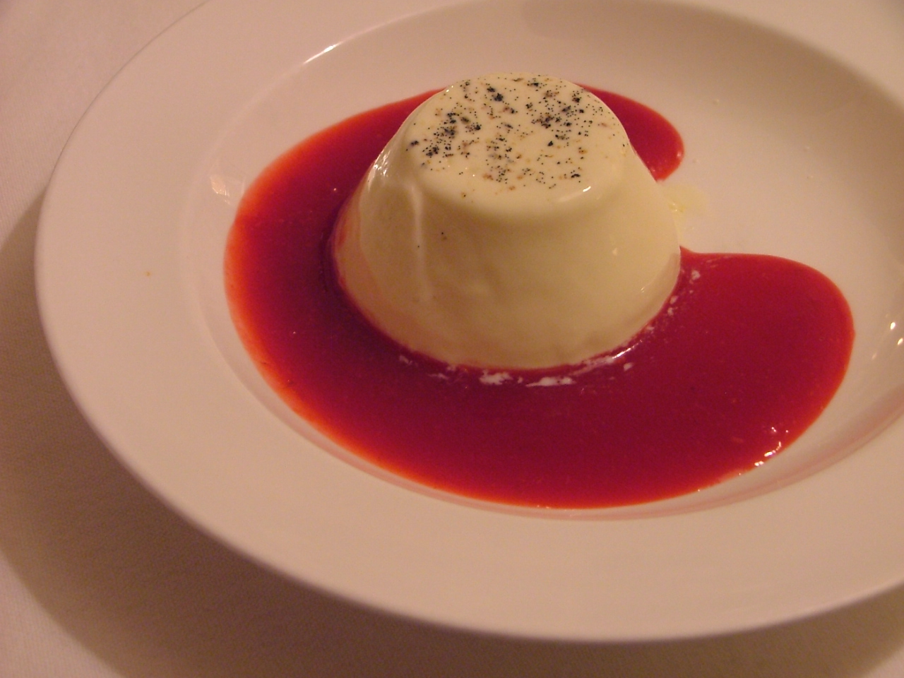 Bologna - Italy's Best Kept Food Secret: Panna cotta with raspberry sauce
