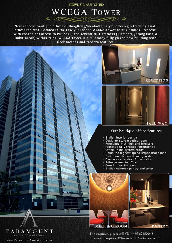 Paramount Assets Corporation: Wcega Tower Boutique Office Launched!