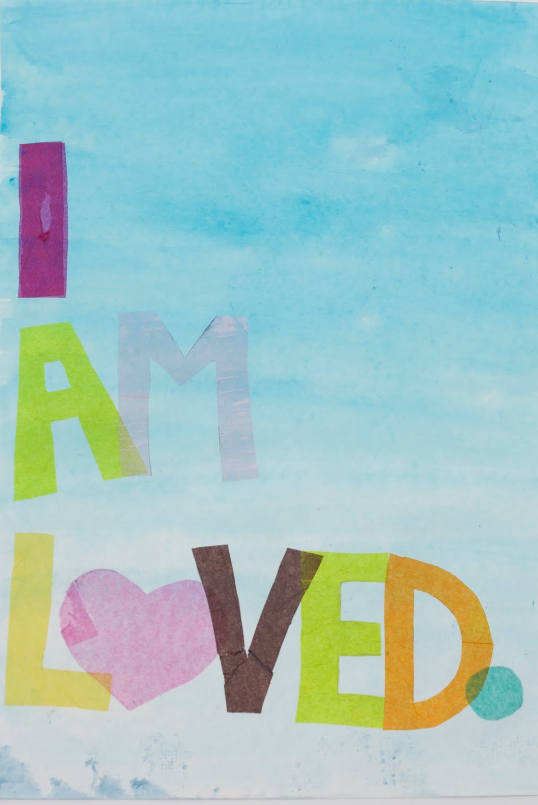 Mint & Clandy Create: I Am Loved - Tissue Paper Wall Art