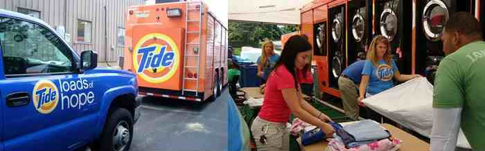 lifepad: Tide helps disaster victims with free laundry services