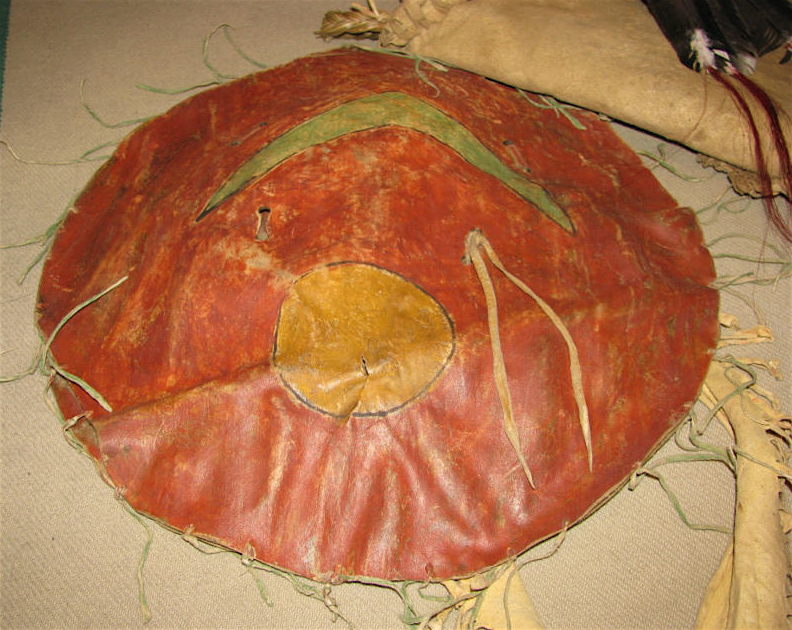 Contemporary Makers: Plains Painted Buffalo Hide Shield with Buckskin ...