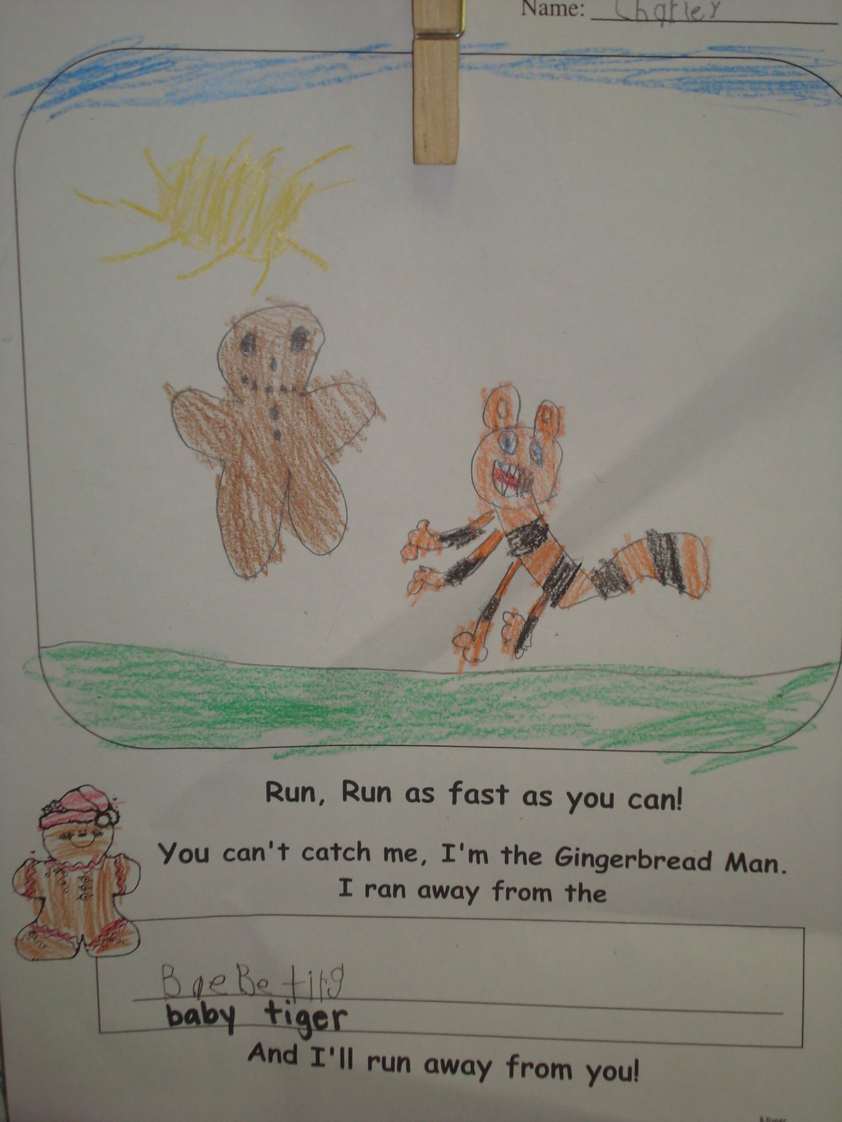 Gingerbread man writing - Really Roper