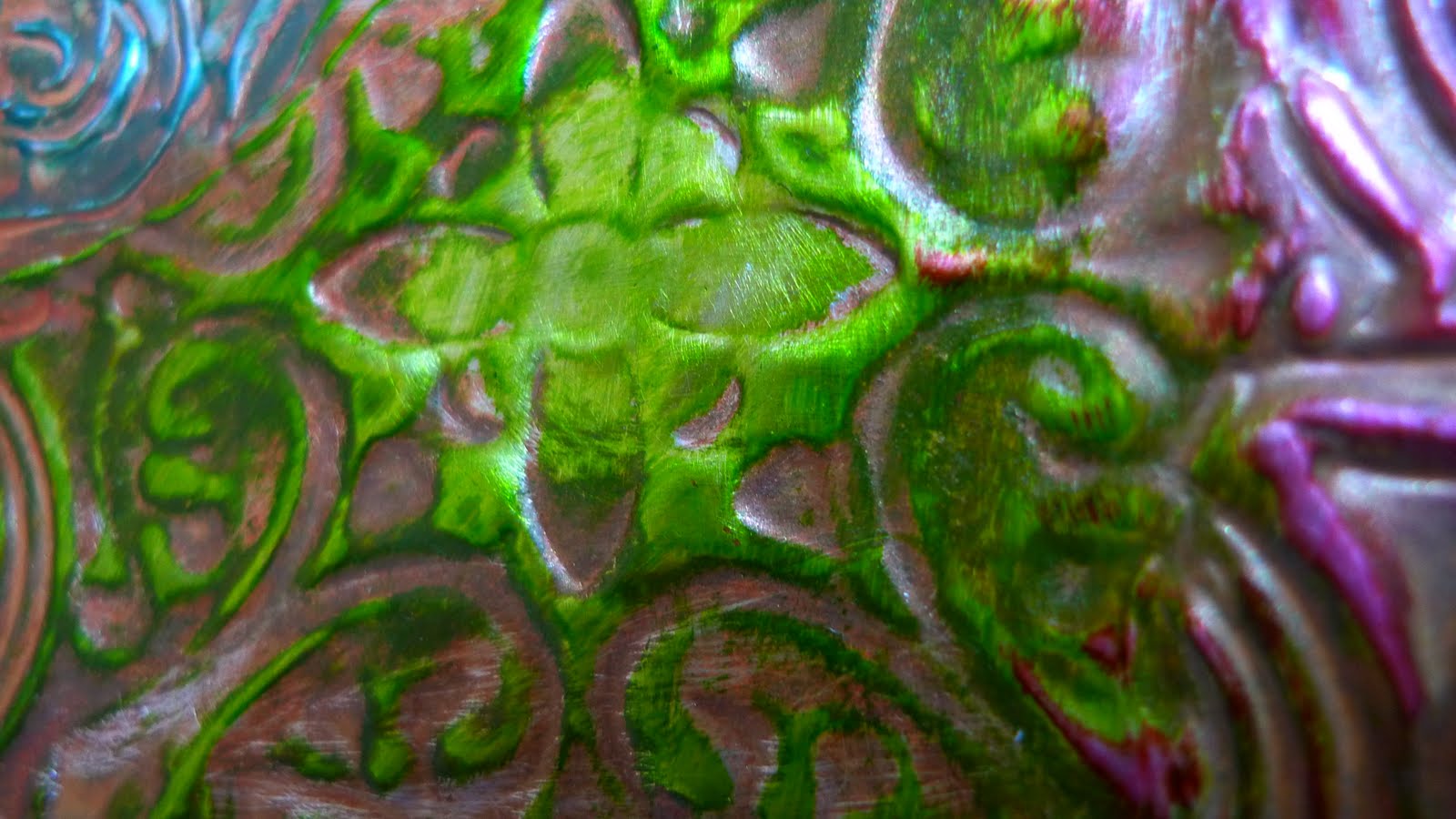 palette of colours: MY FIRST METAL ART CREATION