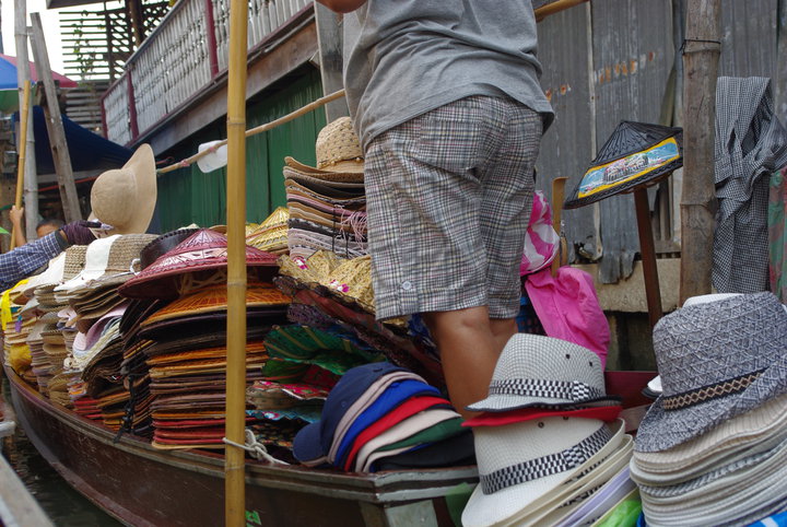 Headstart Hats: Floating Hat Stall in Bangkok