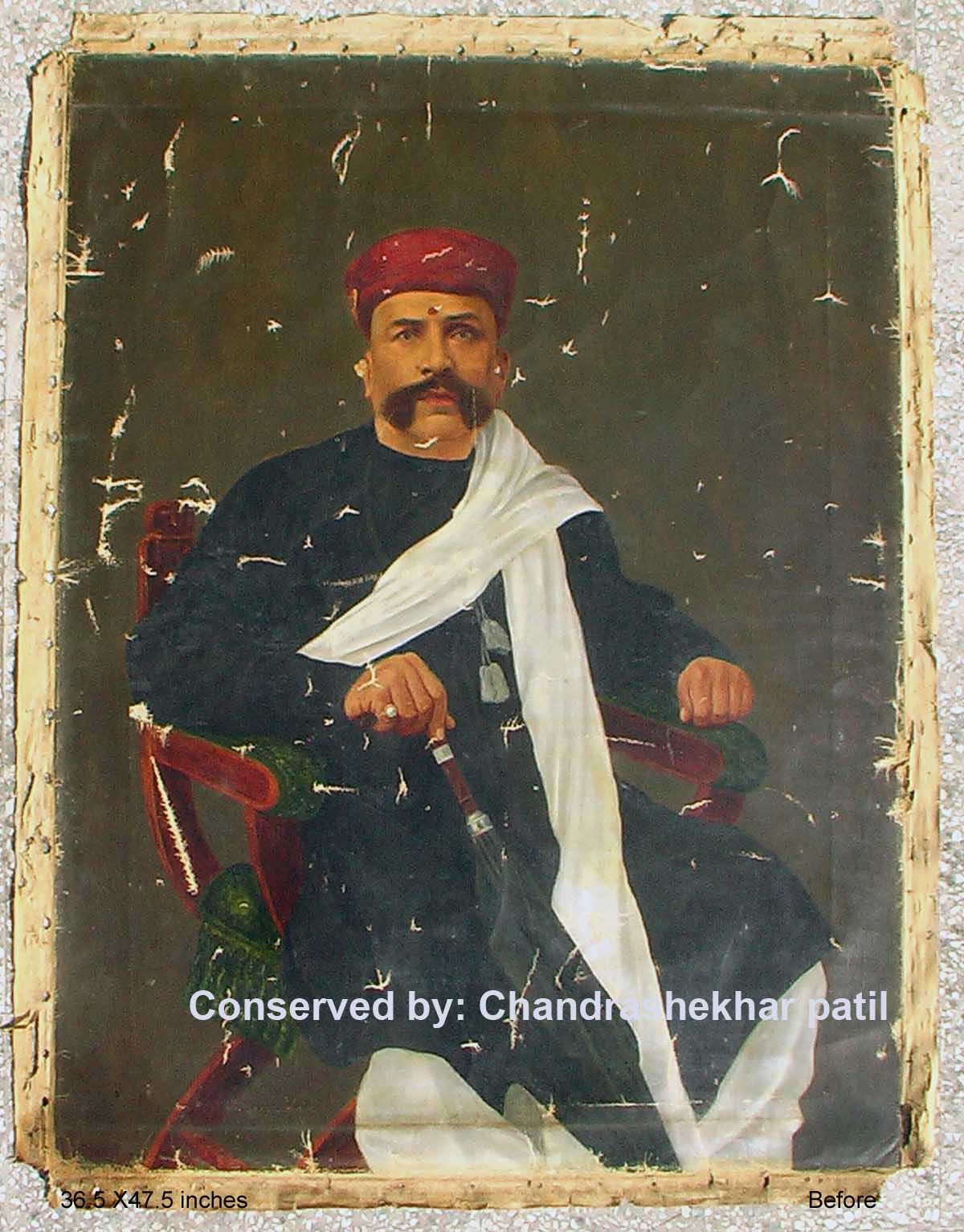 Chandrashekhar Patil - Conservation Works: Oil Painting Conservation