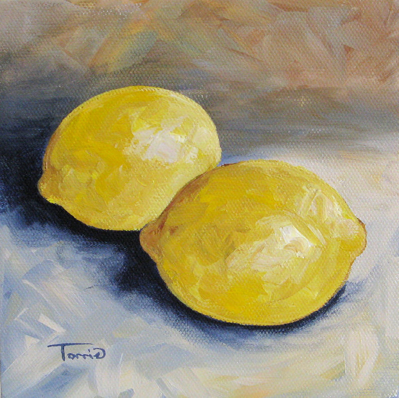 Torrie Smiley, Original Works of Art: Two Lemons ~ Small Still Life ...
