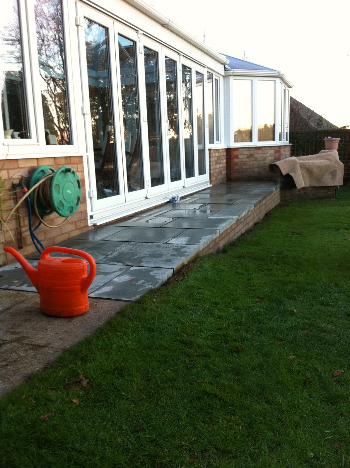 Rick Morris - Groundworks, Drive and Patios: conservatory base and step