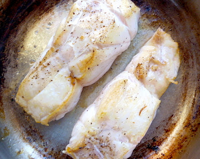 3 hungry tummies: Pink Ling, Asparagus And Burnt Butter WIth Garlic And ...