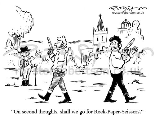 Royston Cartoons: Not Yet Sold: Duel cartoon