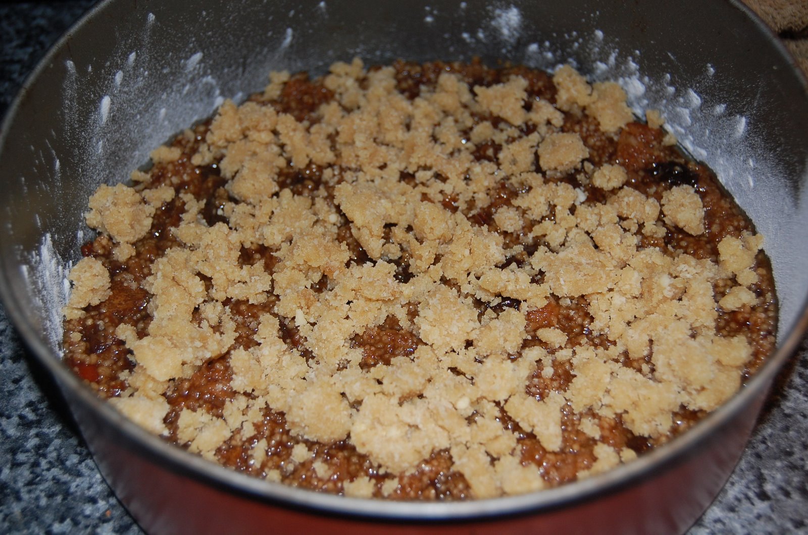 Chef Jeenas food recipes: Prune Pudding Recipe with Almond Crumble Top ...