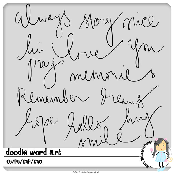 Doodle Word Art from Meta wulandari Designs | Miss Priss