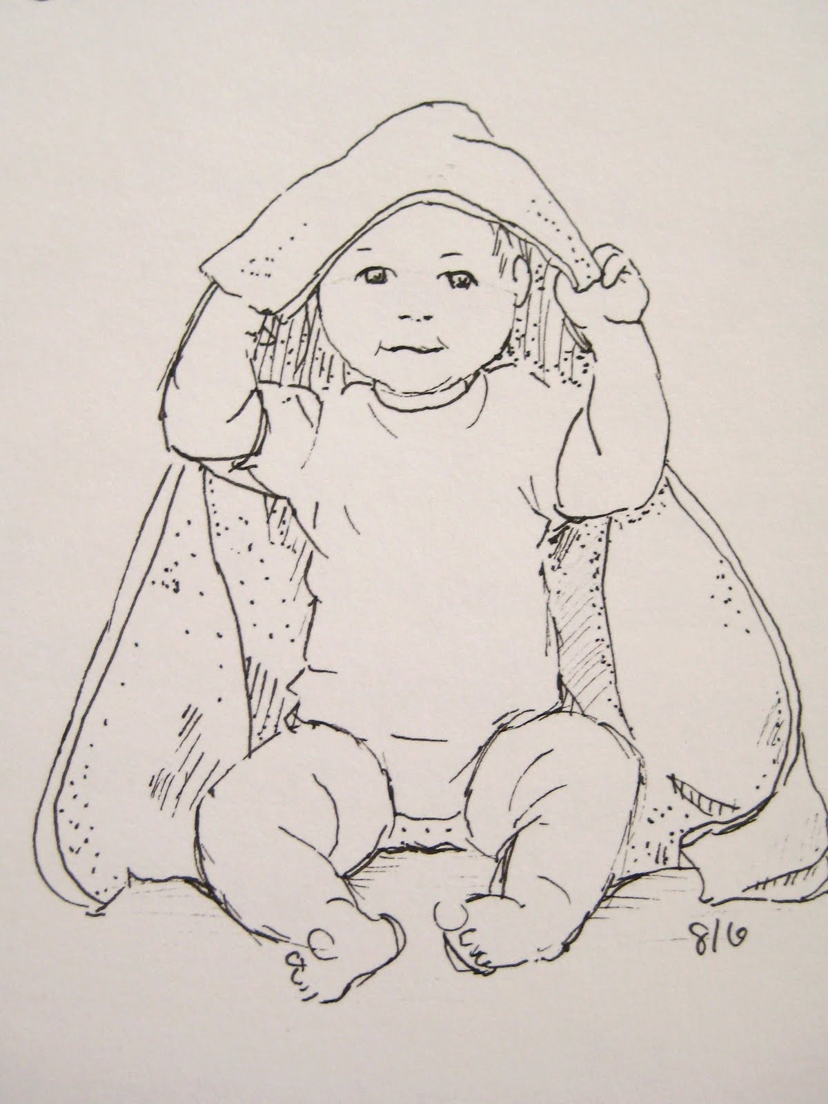 ktrayn78: Ink Sketch - Baby
