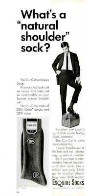 The Ivy League Look: What's a "natural shoulder" sock?, 1963