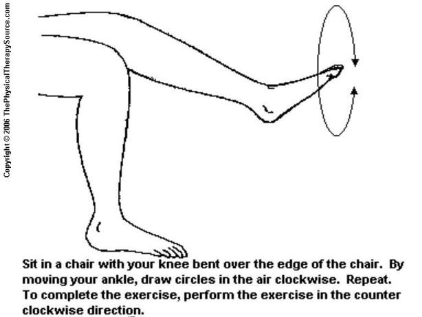 Ankle Exercises from ThePhysicalTherapySource.com: Ankle - Ankle Circles