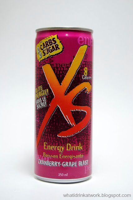 What I Drink At Work: XS Cranberry-Grape Blast Energy Drink Review