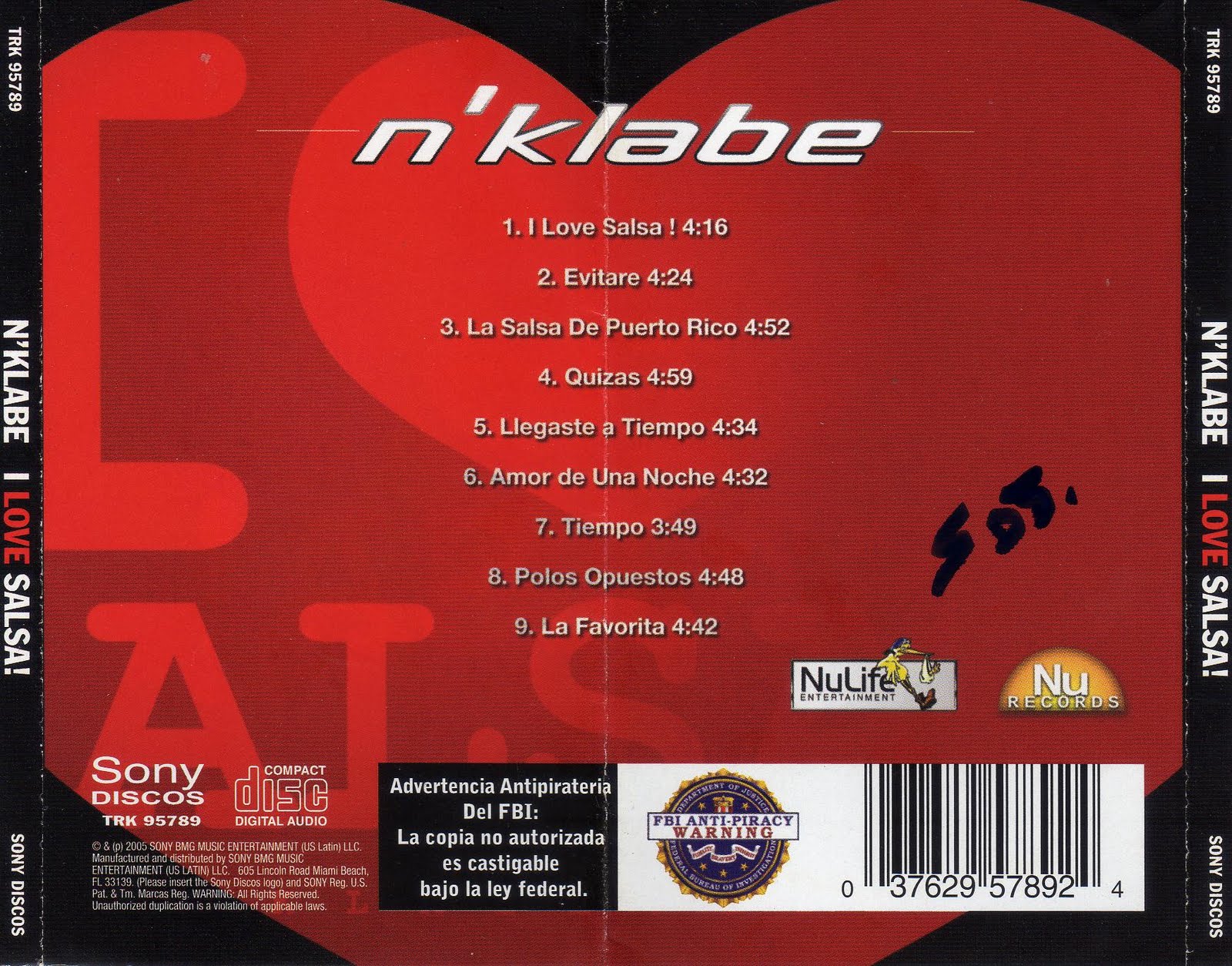 SAOKO DJ: N'Klabe - I Love Salsa (2005)