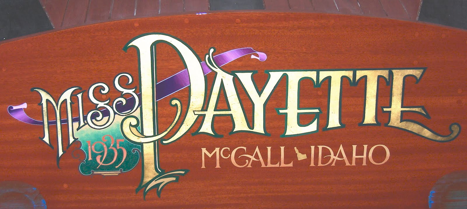 McCall Boat Works: JUSTICE GOLD LEAF LETTERING & Noel Weber