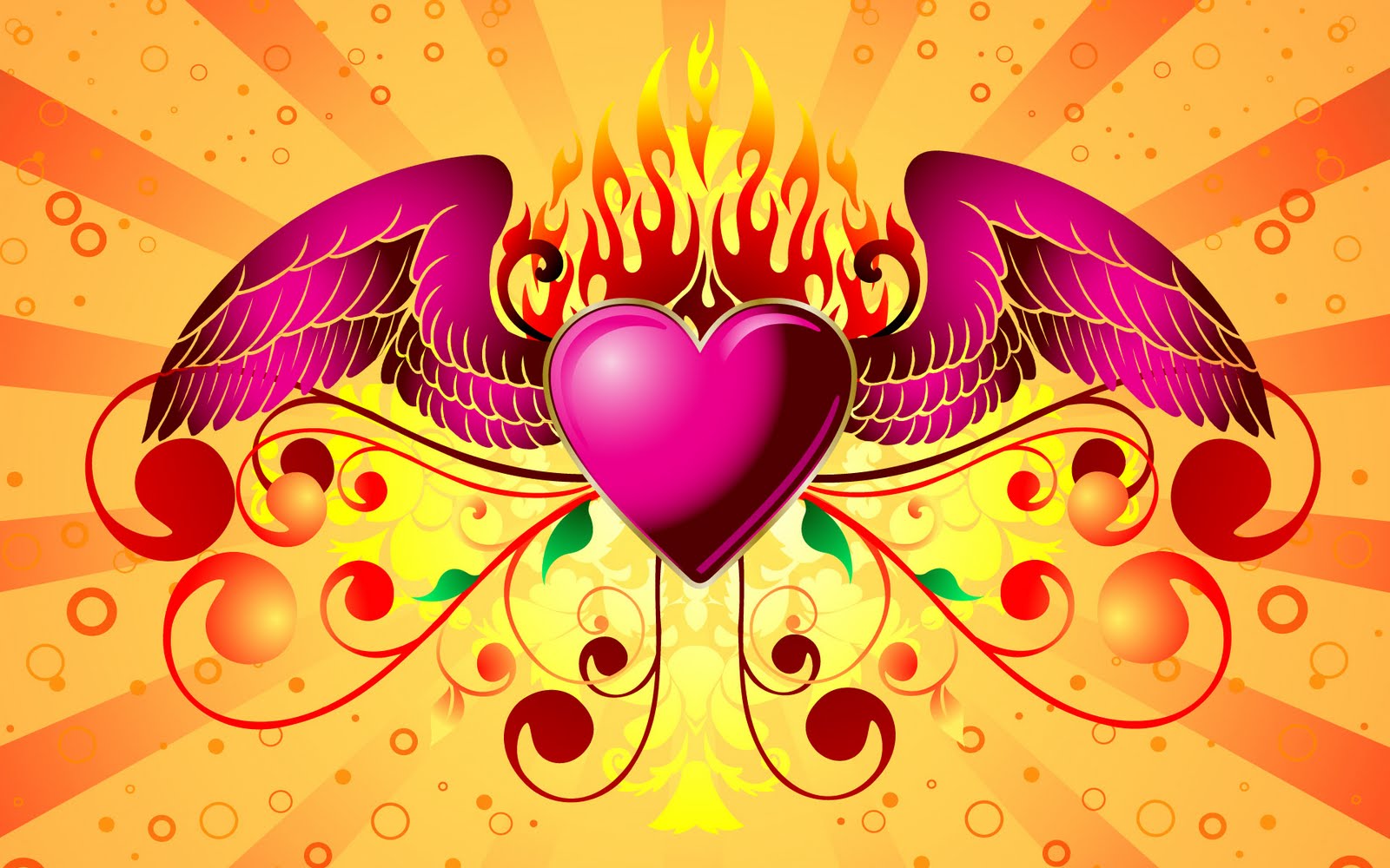 LOVE WALLPAPER LOVE | ROMANTIC WALLPAPERS: Flying Firing Love Wallpaper