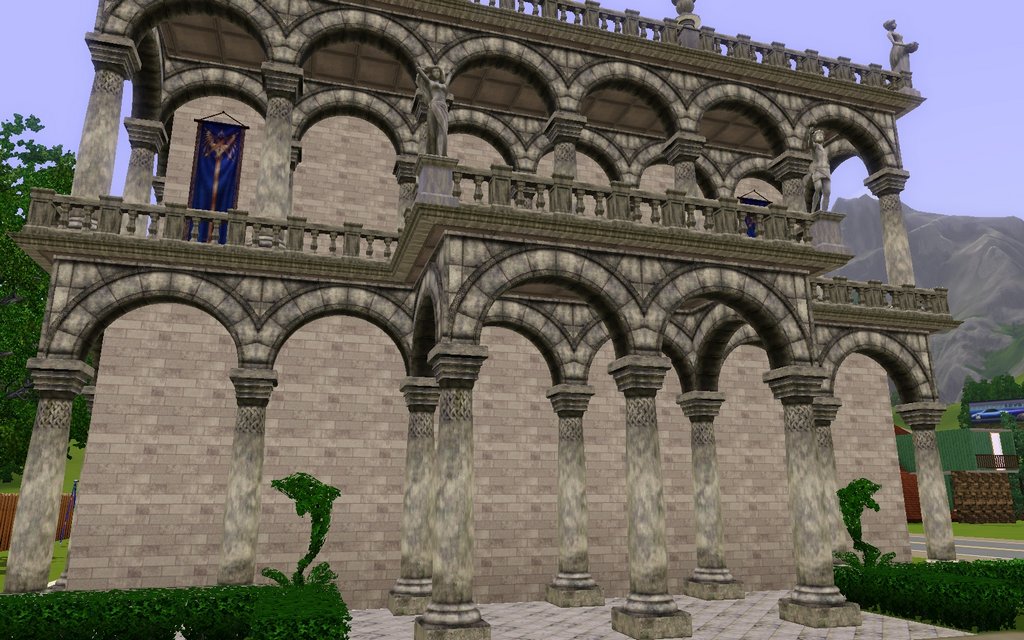 My Sims 3 Blog: Romanesque Connecting Column Arches Set by TheJim07