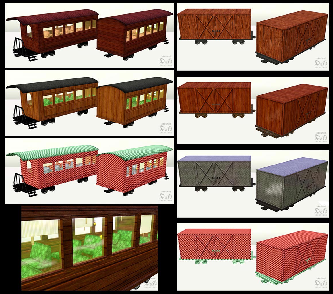 My Sims 3 Blog: Decorative Old Train by Hekate999
