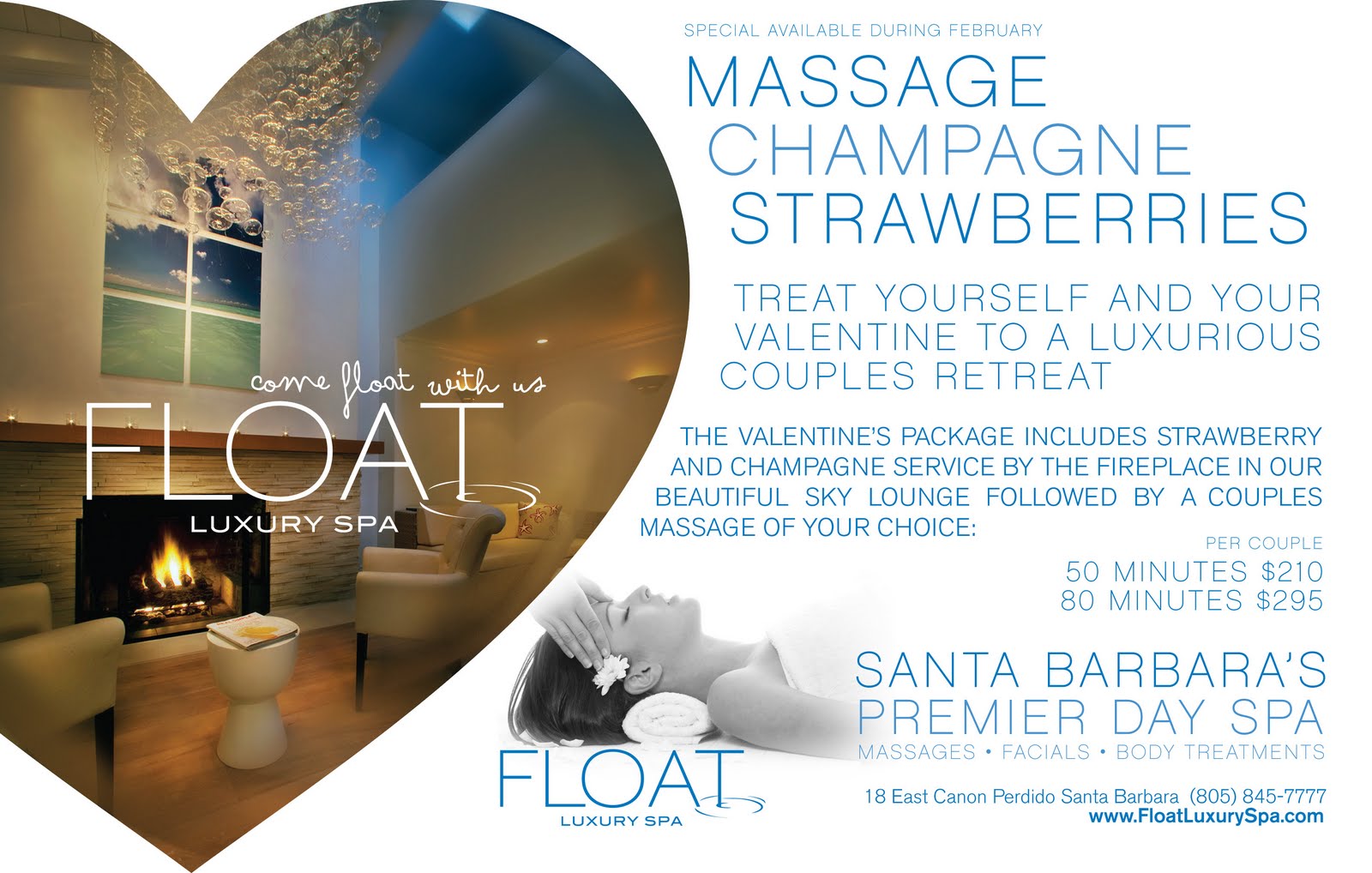 Float Luxury Spa: Valentine Special--for all February