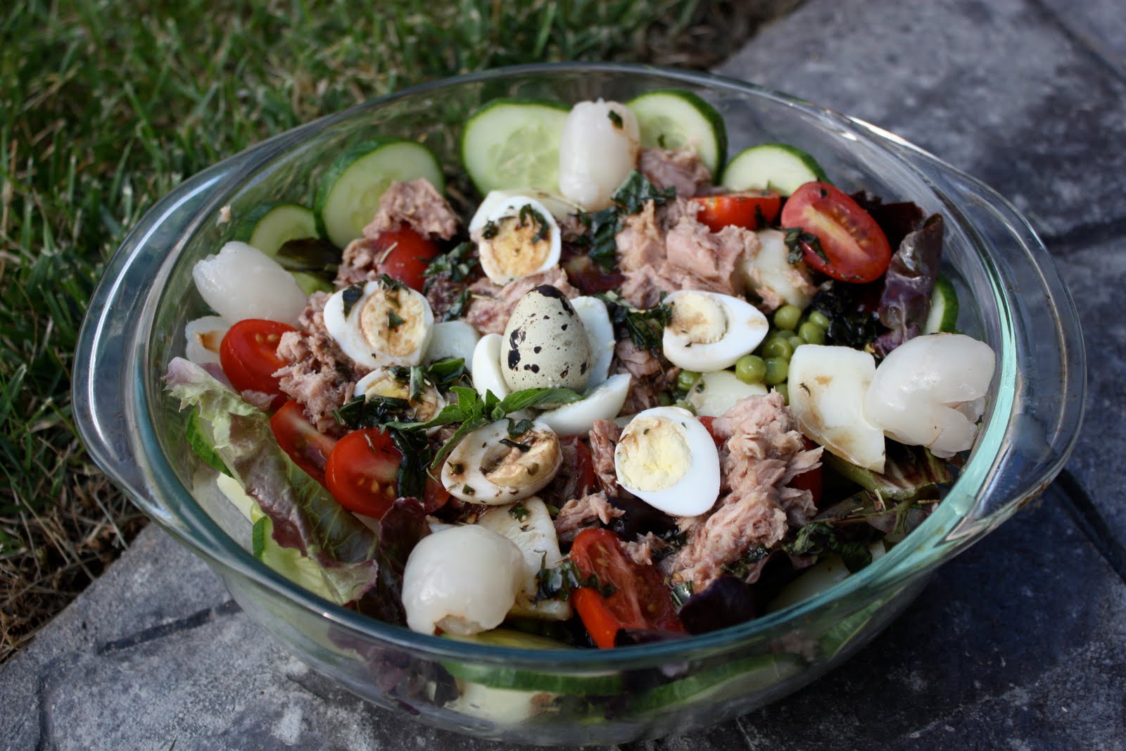 Chow and Chatter: Nicoise Inspired Salad with Quail Eggs