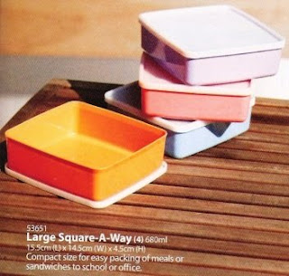 MALAYSIA TUPPERWARE: SQUARE ROUND SET - NEW!