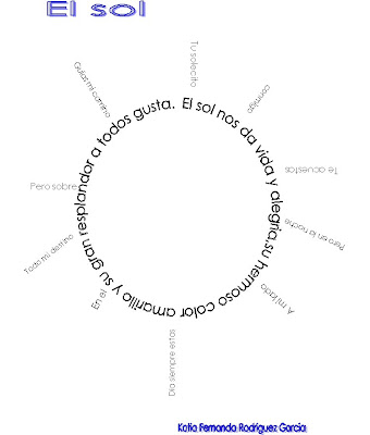 tecnica3katii: Caligrama " El sol
