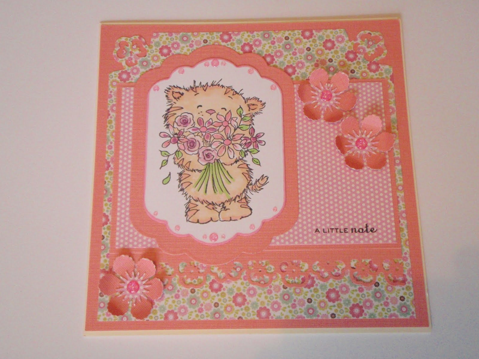 Love Paper Crafting Pretty Pink Pussy Cat~