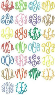 Burrito Babies Embroidery: Oval Monogram Font