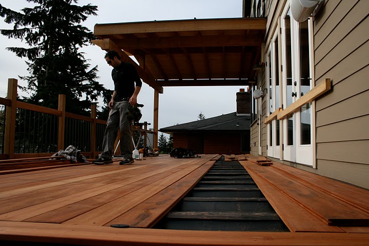 NW Contour: A stunning Tiger wood deck....just in time for summer