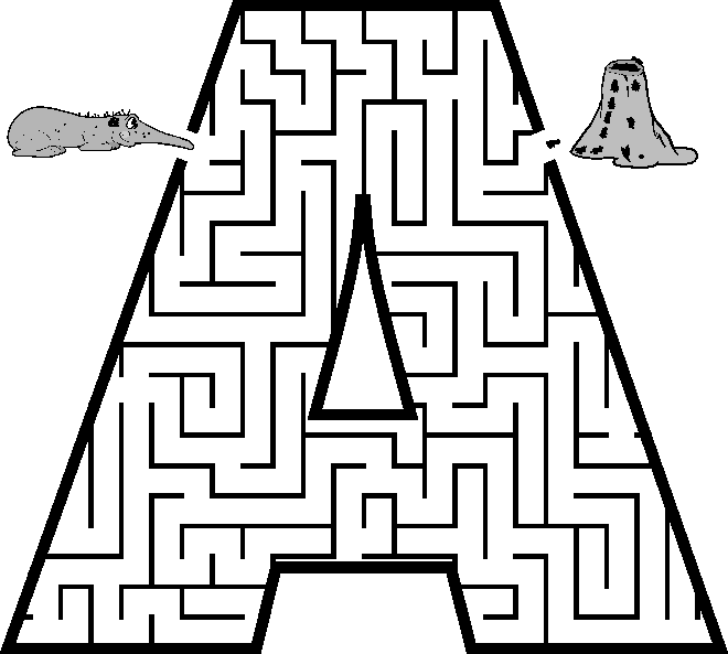 Happy Kids: Letter shaped mazes