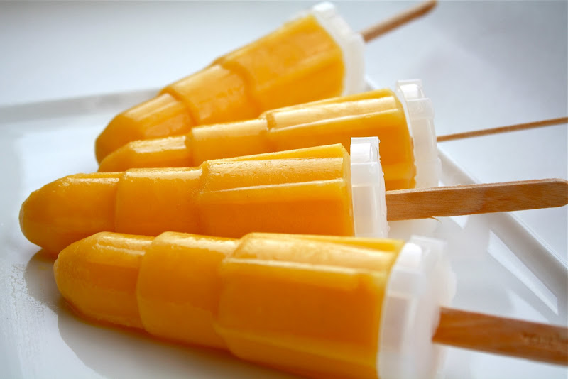 Mango And Orange Popsicles