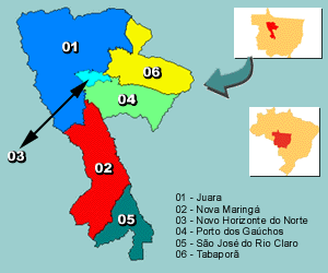 Mesorregião Norte: Mapa de Arinos