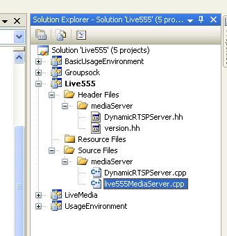 Compile Live555 using VS2005 Part 2