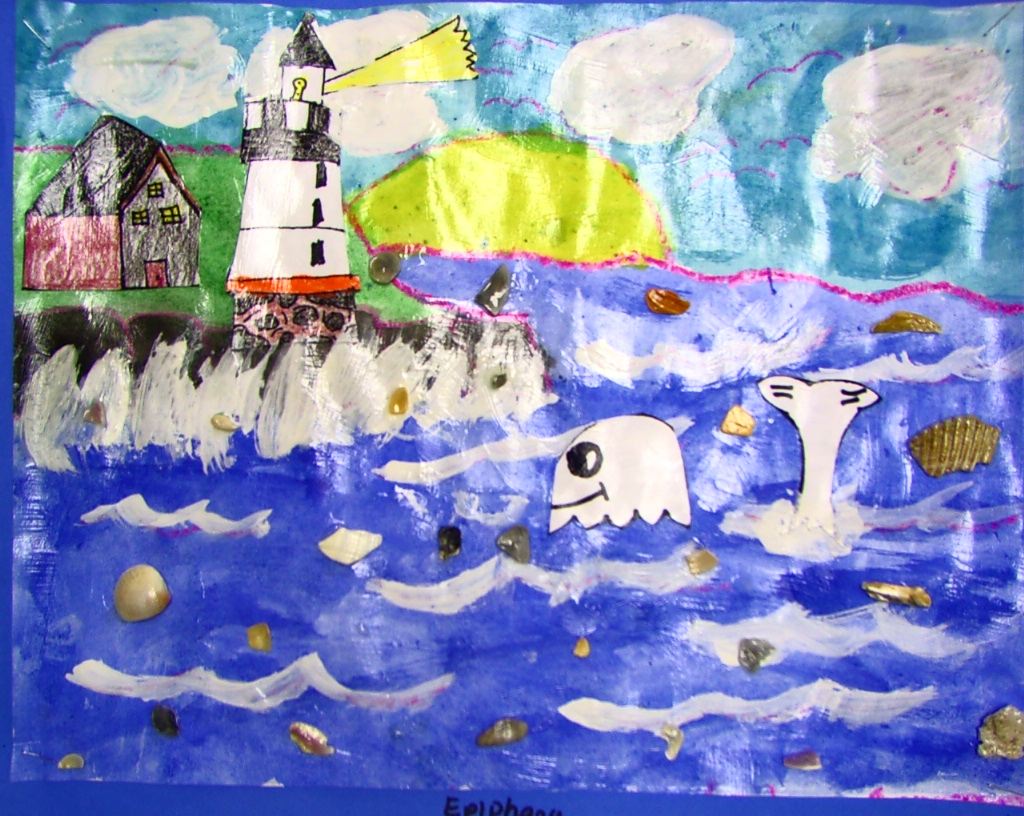 Primary Art: Folk Art Lighthouses.