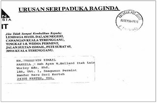 Envelope sent by LHDN, a True story