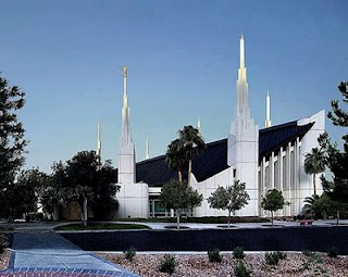 LDS Temples painted in a new, unique way: Las Vegas LDS Temple