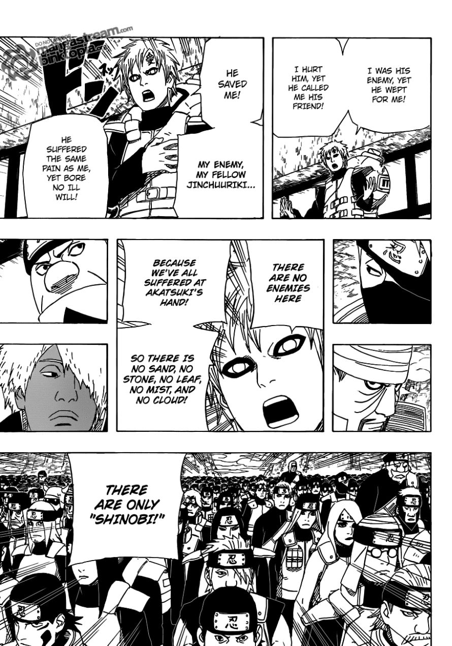 Naruto Manga 516 English Gaara s Speech ~ Blog in mantence