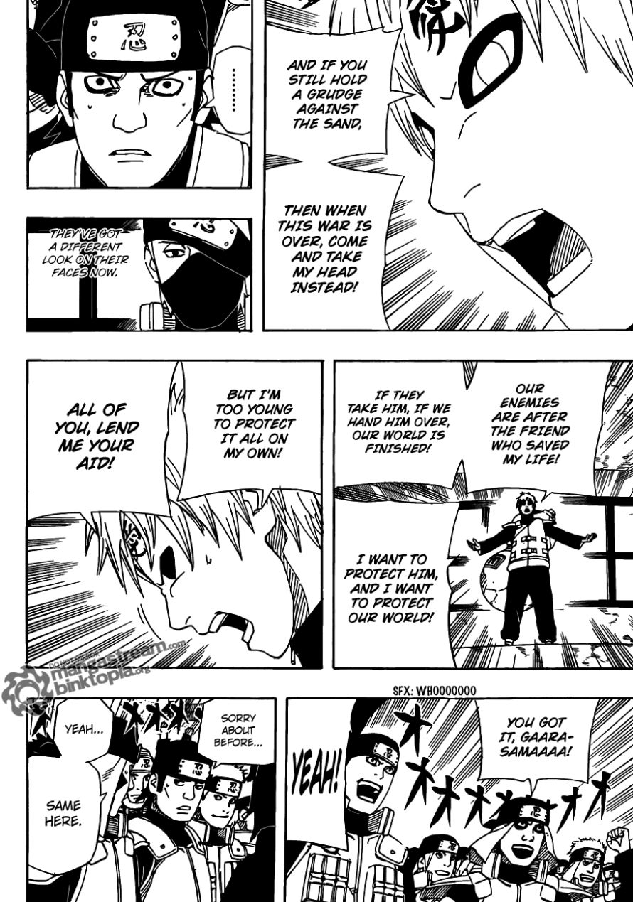 Naruto Manga 516 English Gaara s Speech ~ Blog in mantence
