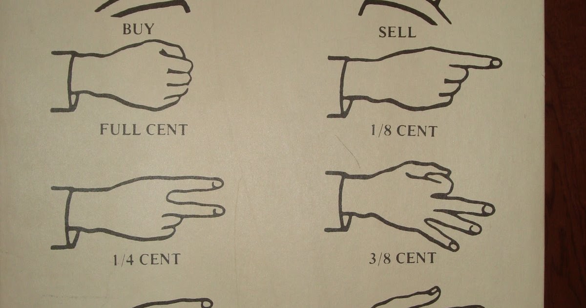 Trading Pit Blog: CBOT hand signal instructional sign from old visitors ...